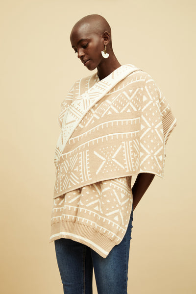 Kichana Women's Wrap/Scarf | Sand & Ecru – Mille Collines